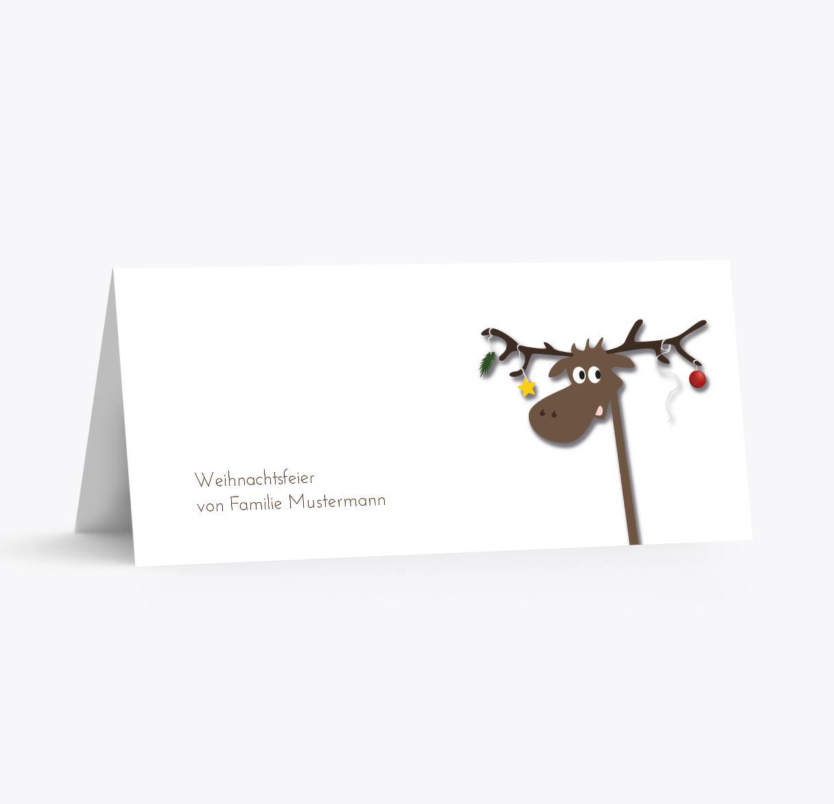 Tischkarte Elch selbst gestalten!